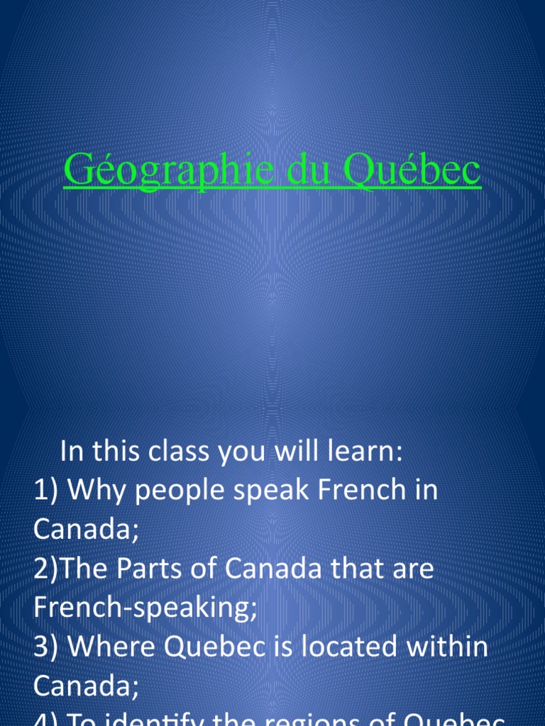 Le Canada Francais Fiche Pedagogique - 83495 | PDF | Québec