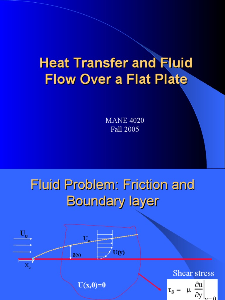 Heat Transfer and Fluid Flow Over A Plate | PDF | Physical Phenomena ...