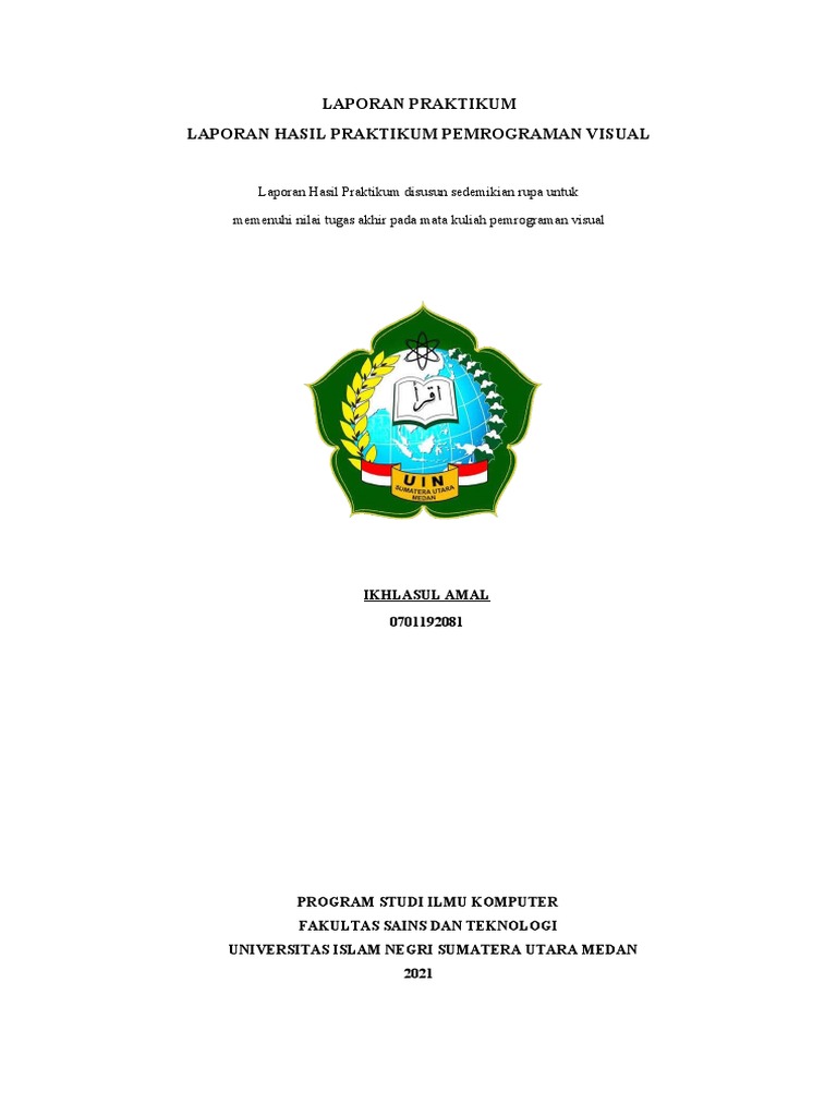 Laporan Hasil Praktikum Pemrograman Visual | PDF