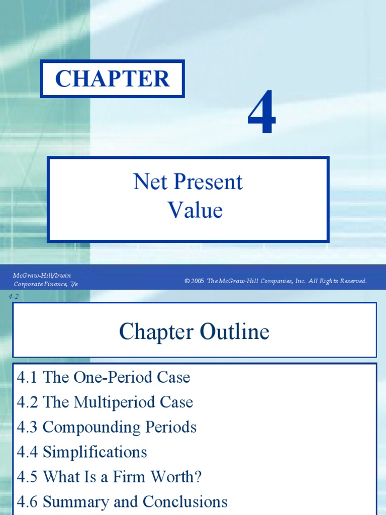 Net Present Value: Mcgraw-Hill/Irwin Corporate Finance, 7/E | PDF | Net ...