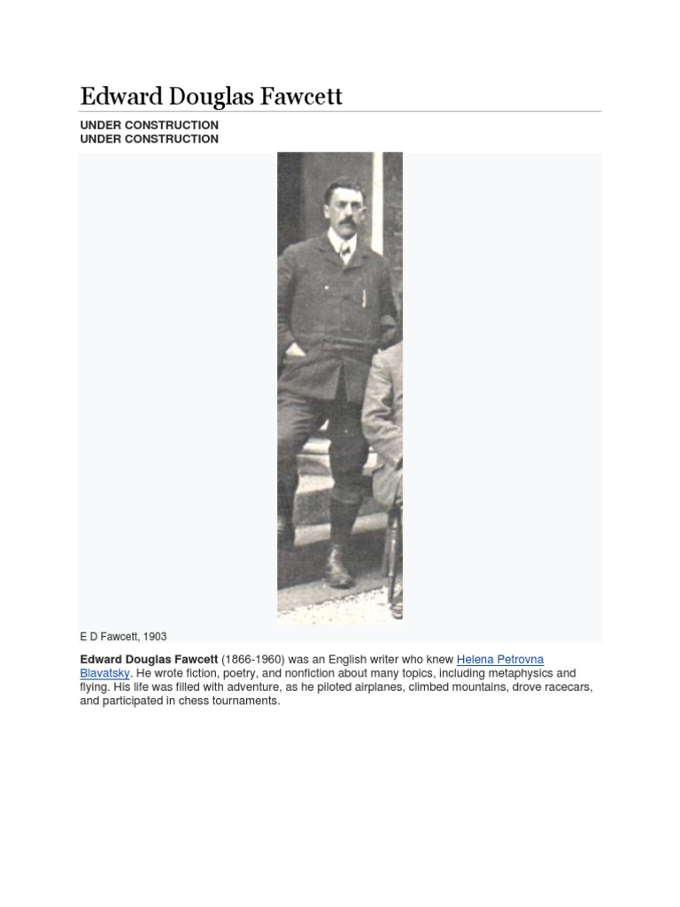 Edward Douglas Fawcett | PDF