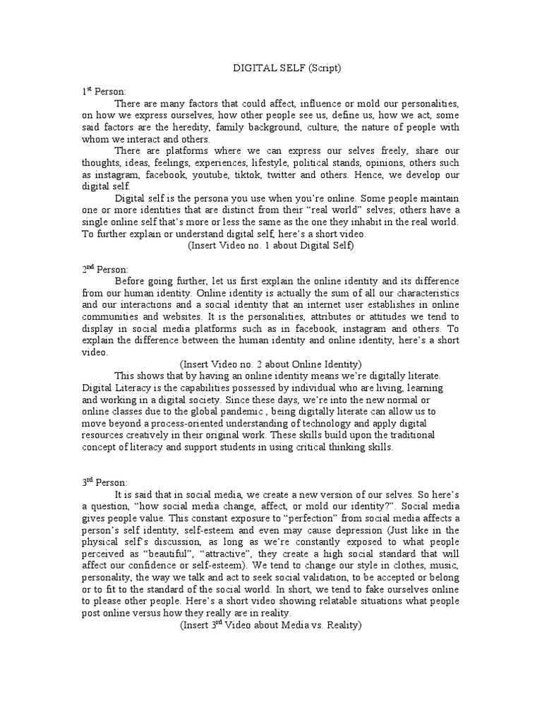 Digital Self | PDF | Self | Identity (Social Science)