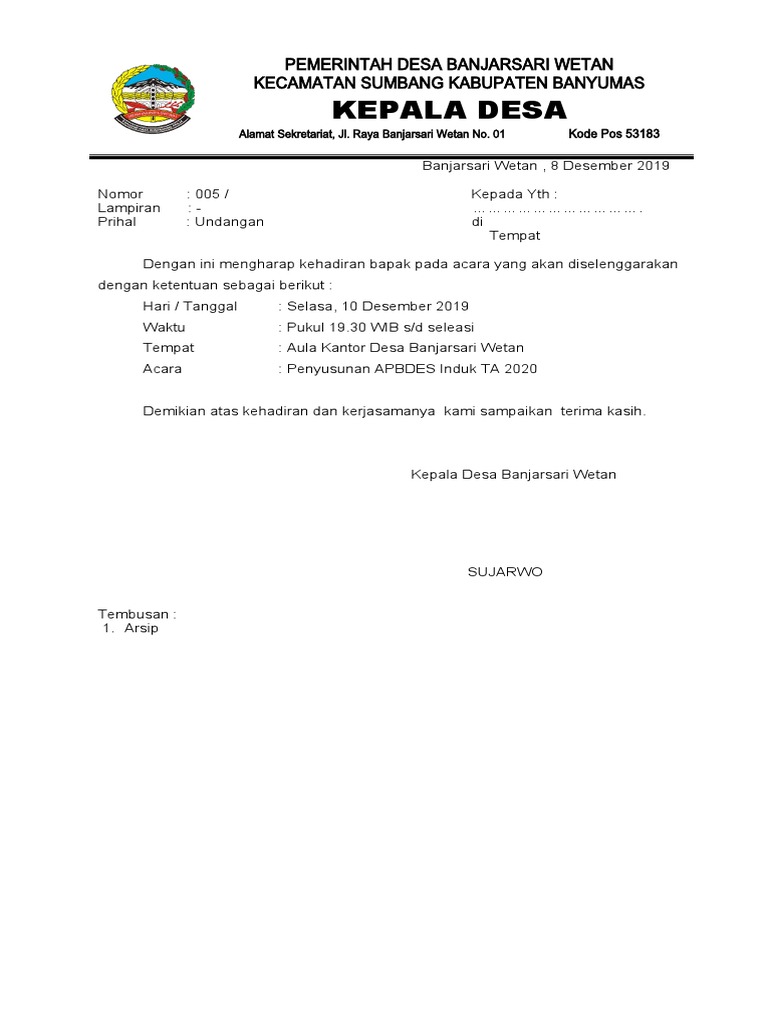 Undangan Desa | PDF