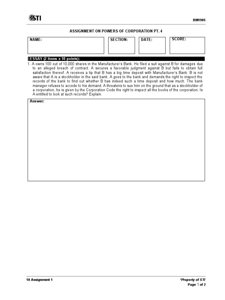 10 Assignment 1 | PDF | Securities (Finance) | U.S. Securities And ...
