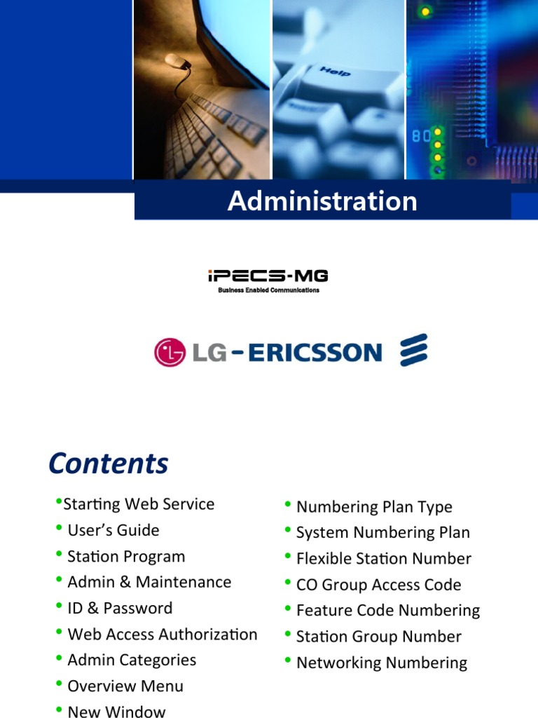 Admin Guide for iPECS-MG System | PDF | World Wide Web | Internet & Web