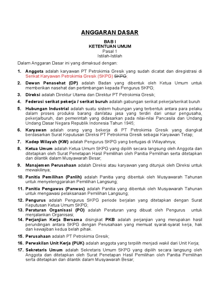 Adendum ADRT | PDF | Bisnis | Pengelolaan Keuangan & Uang