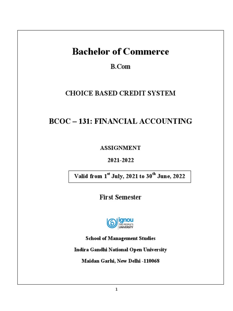 BCOC-131 English | PDF | Economies | Business