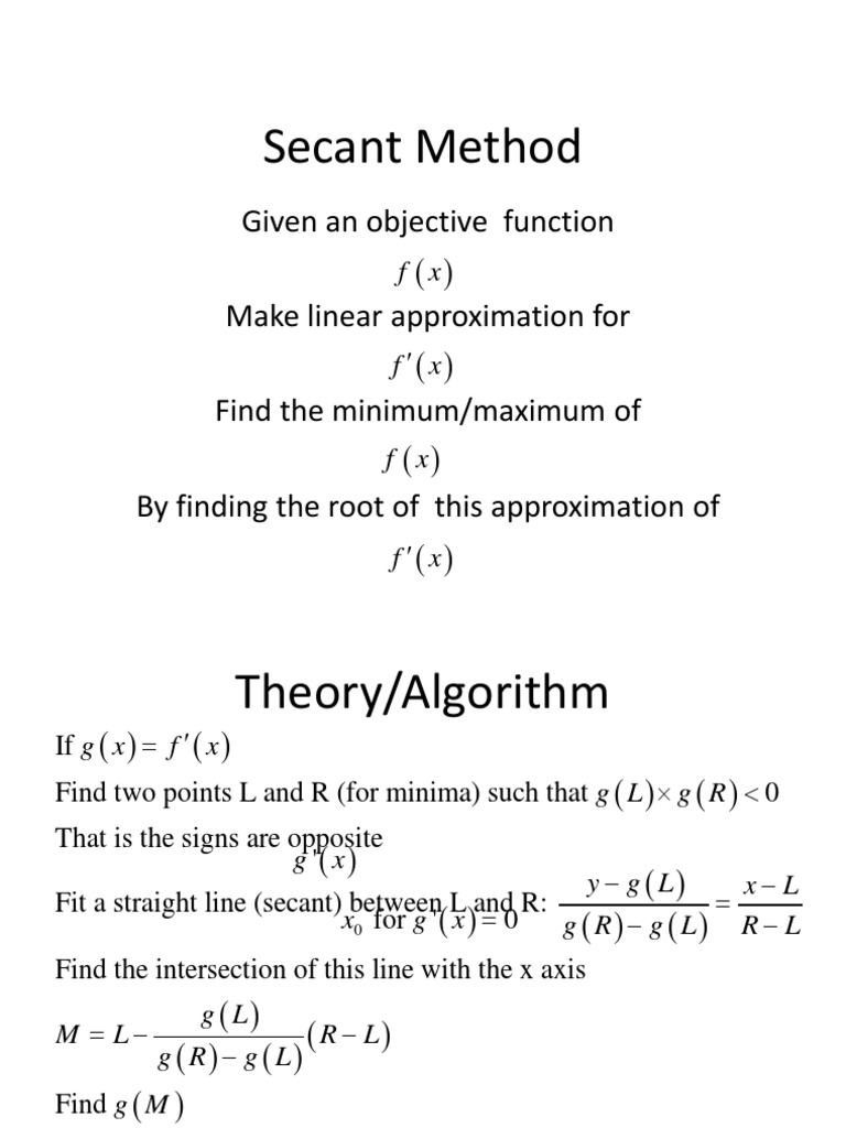 Secant Method | PDF