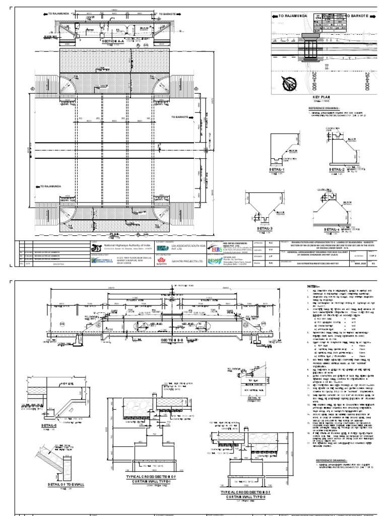 Drawings Box Culvert | PDF | Road Infrastructure | Road