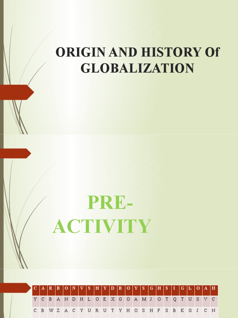 Origin and History of Globalization | PDF