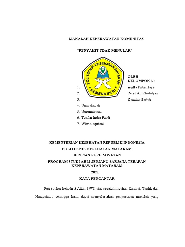 Makalah Keperawatan Komunitas Kelompok 2 | PDF