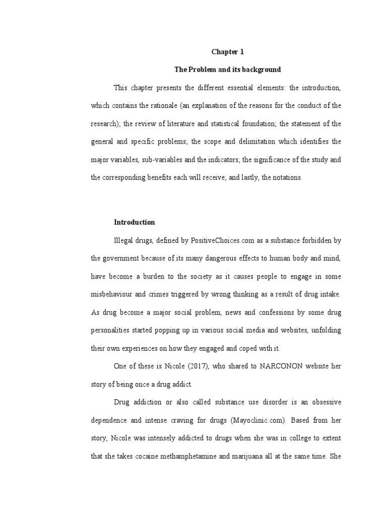 The Problem and Its Background | PDF | Drug Rehabilitation | Substance ...