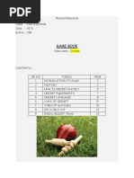 Physical Education Project | PDF | Bowling (Cricket) | Cricket