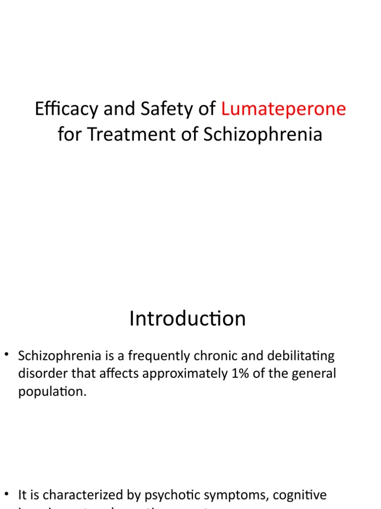 Lumateperone Article | PDF | Schizophrenia | Antipsychotic