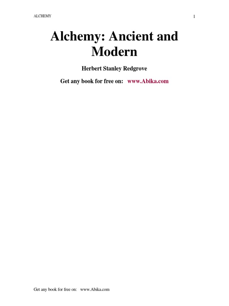 Ancient and Modern Alchemy Insights | PDF | Alchemy | Chemical Elements