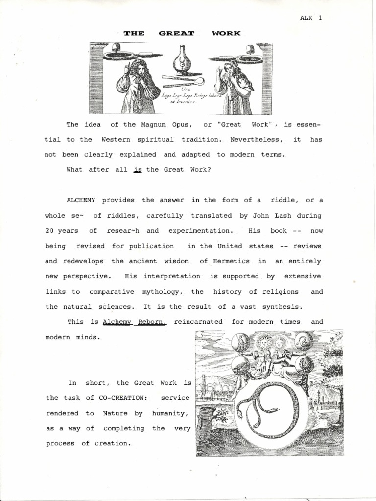 The Great Work | PDF | Alchemy | Homeopathy