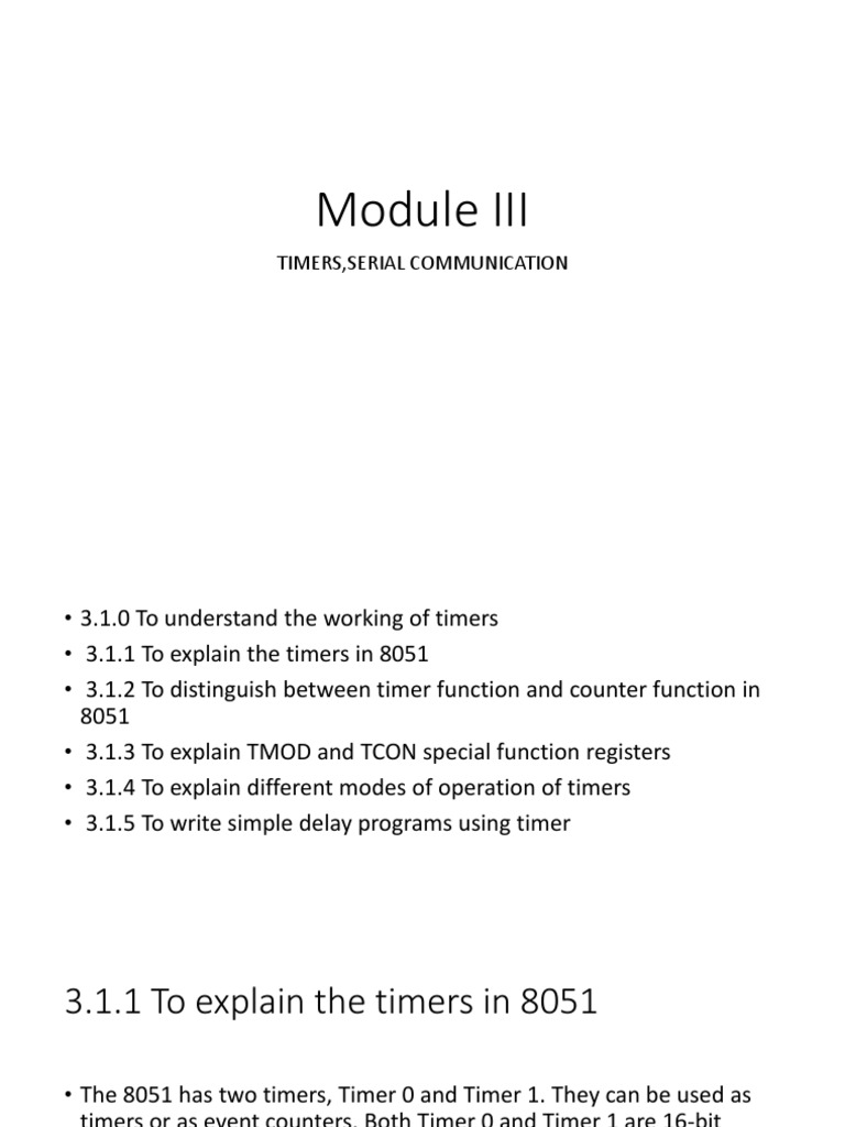 Timers, Serial Communication | PDF | Computer Engineering | Computer Architecture