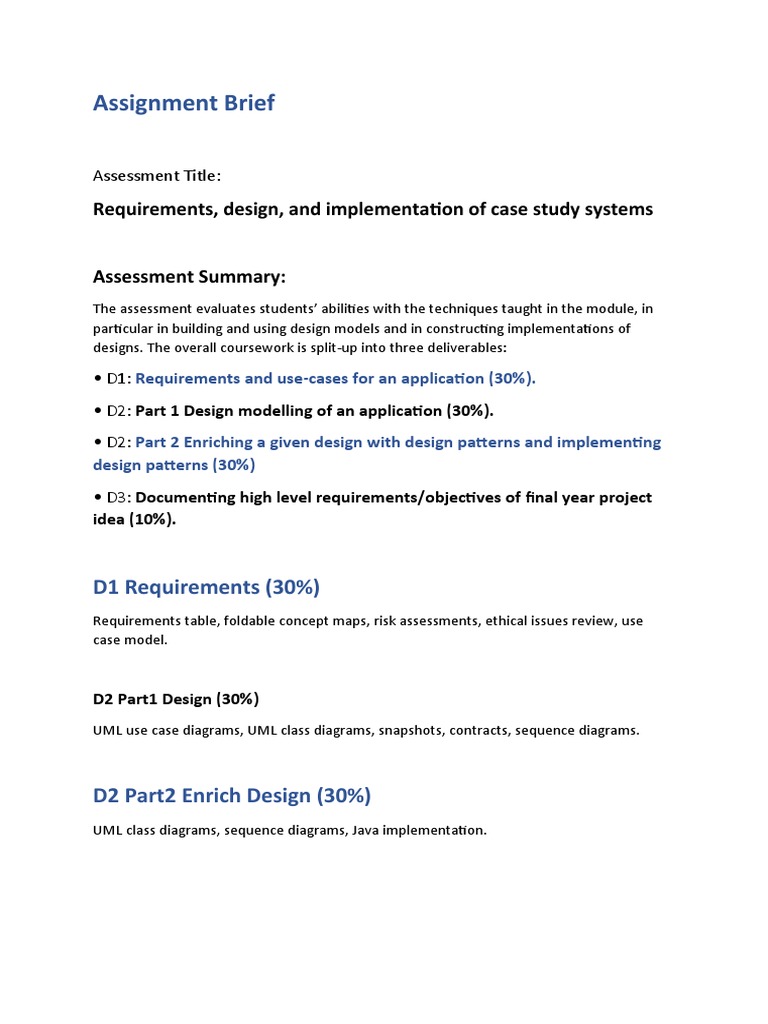 Project Brief - Software Design | PDF | Use Case | Design