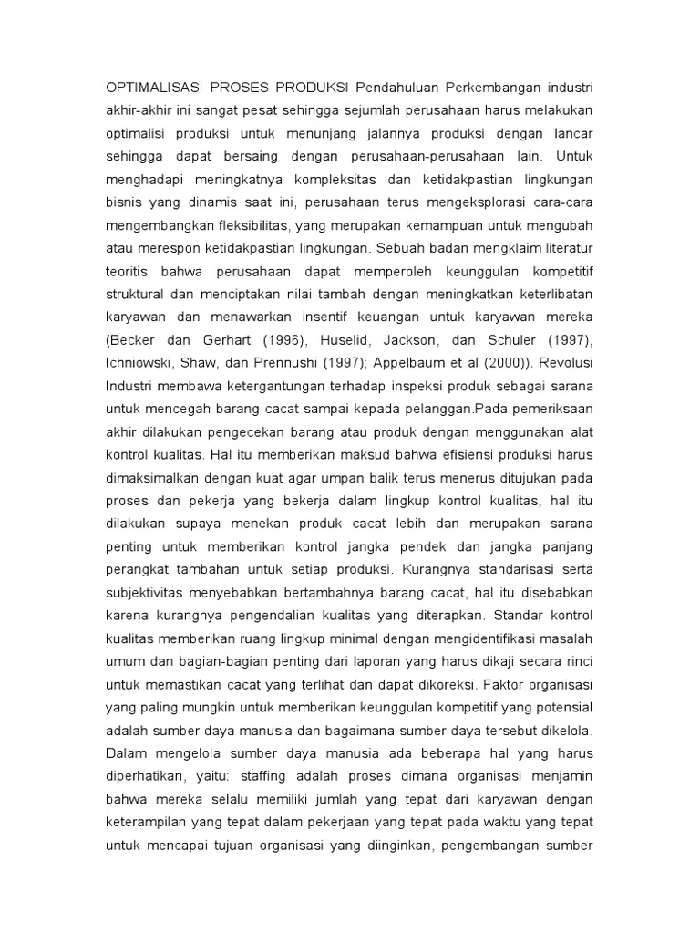 Optimalisasi Produksi Industri | PDF | Bisnis