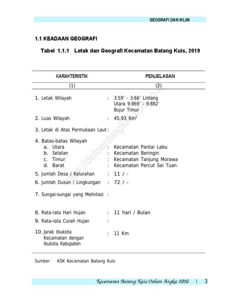 Batang Kuis Dalam Angka | PDF