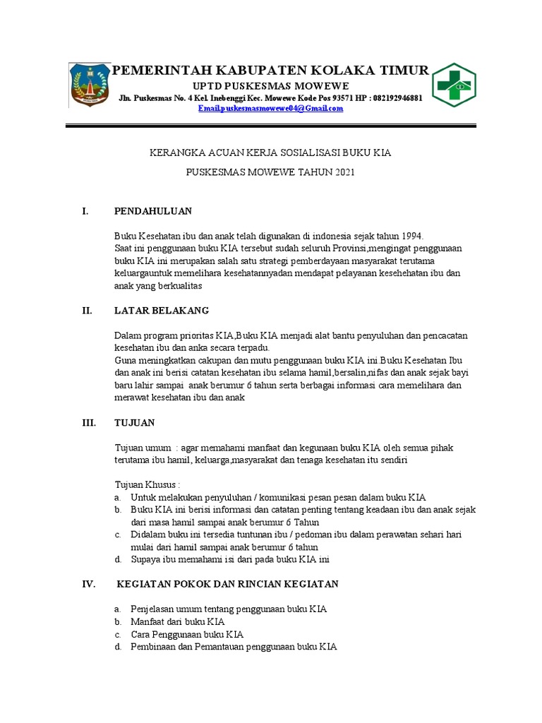 Kak Sosialisasi Buku Kia | PDF