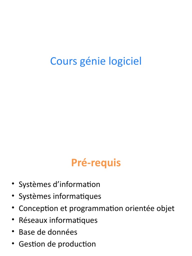 Genie Logiciel | PDF | Logiciel | Spécification (norme technique)