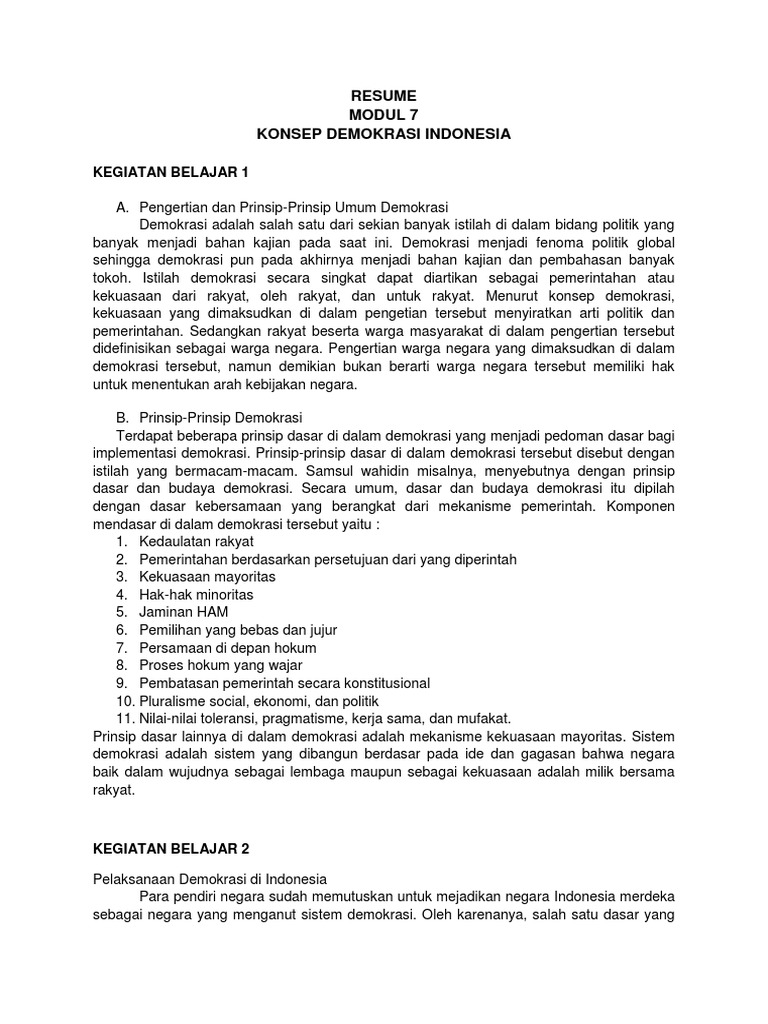 Resume PKN Modul 7 | PDF | Politik | Ilmu Sosial