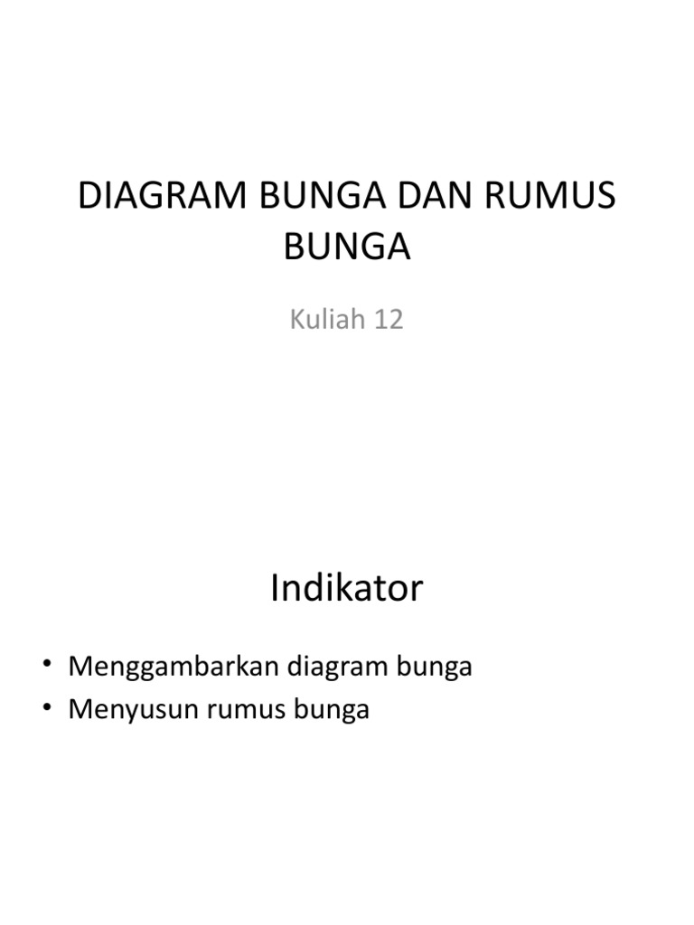 Diagram dan Rumus Bunga Lengkap | PDF