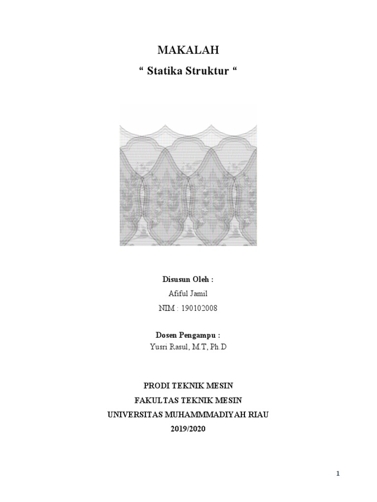Makalah Statika Struktur 2 | PDF