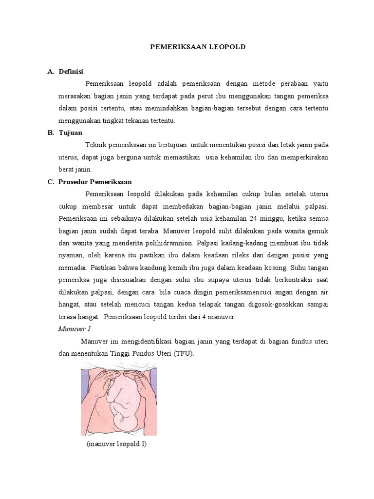 Pemeriksaan Leopold | PDF