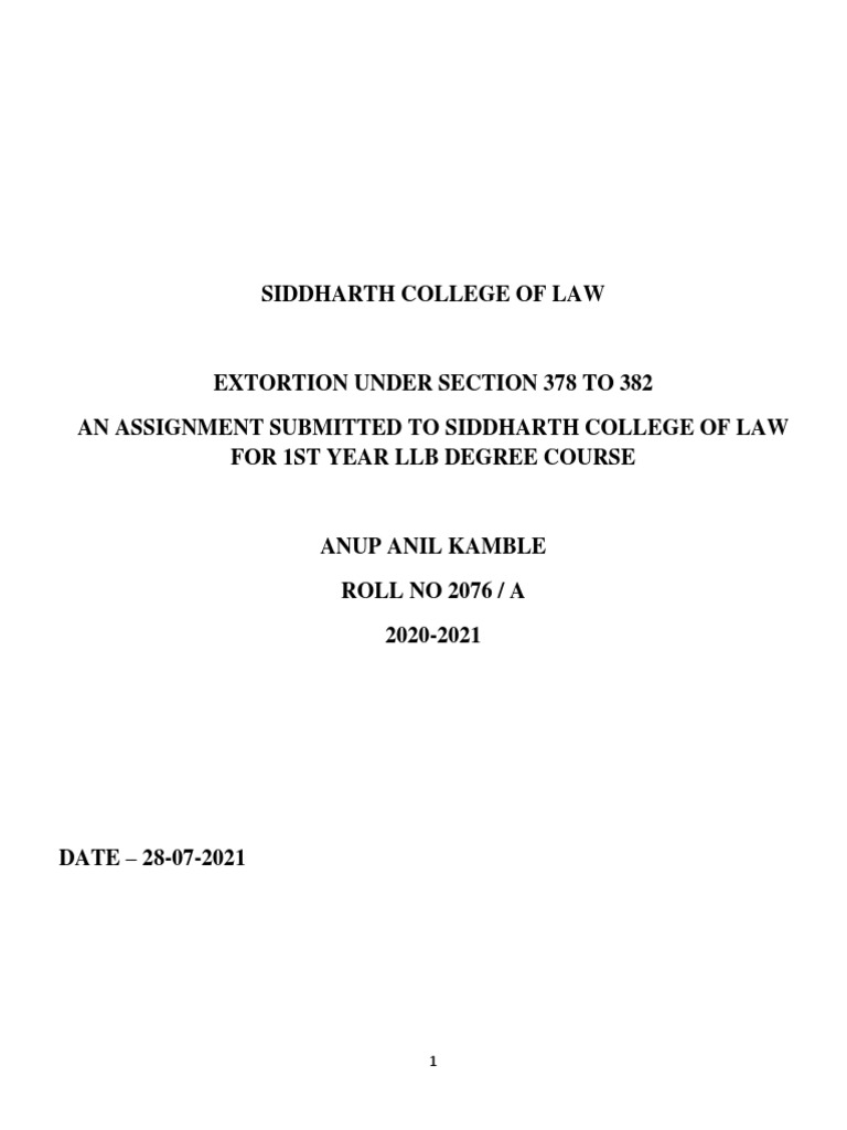 Extortion | PDF | Theft | Criminal Law