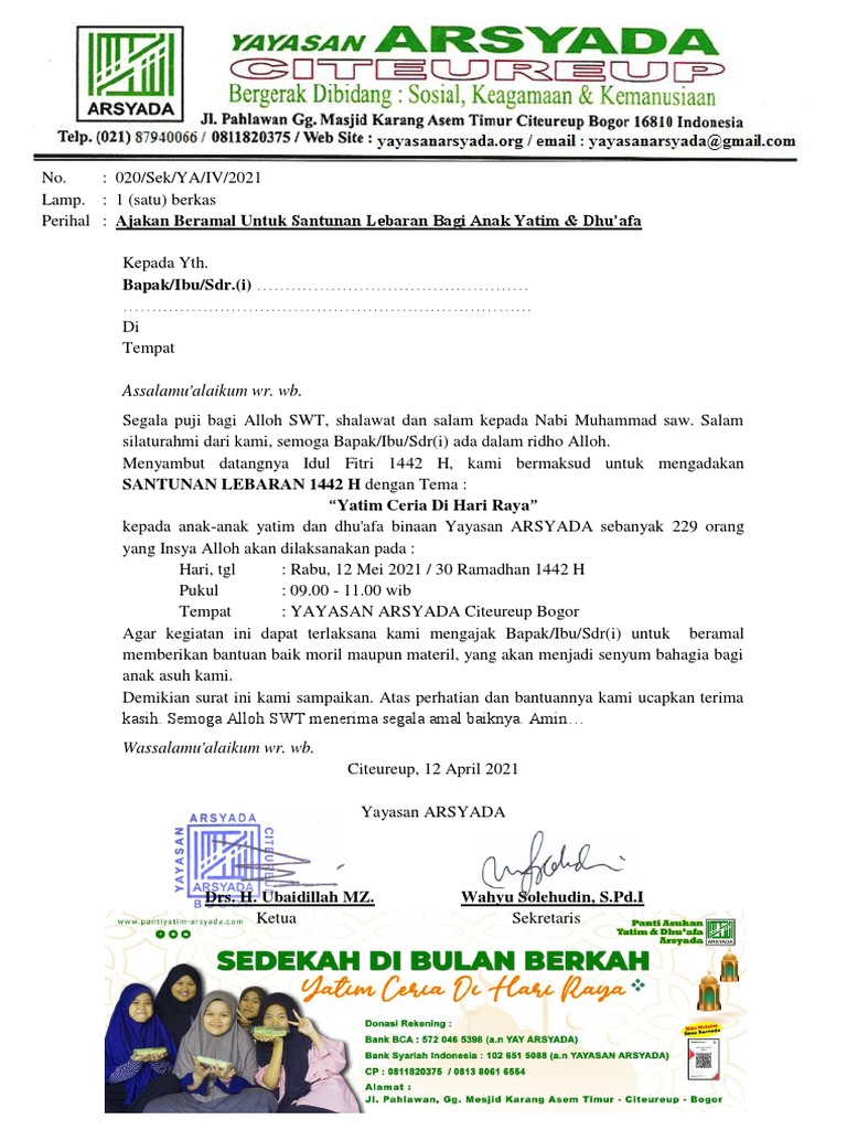 Proposal Lebaran 2021 Email | PDF