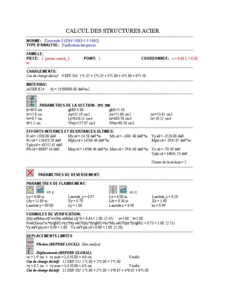 Calculs de Structures Acier selon Eurocode | PDF | Civil Engineering | Structural Engineering