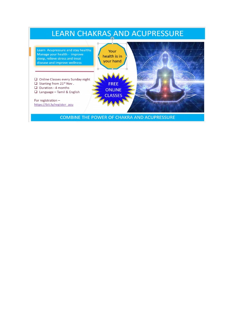 Learn Chakra and Acupressure - Free Online Classes | PDF