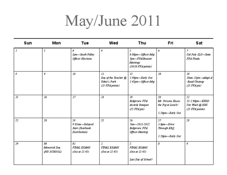 KHSD Calendar 2024-25 Overview | PDF