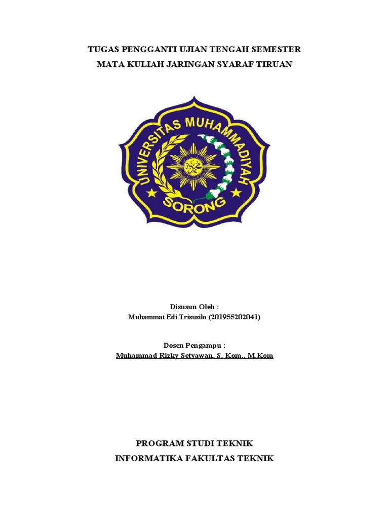 Tugas Pengganti Ujian JST 2021 | PDF