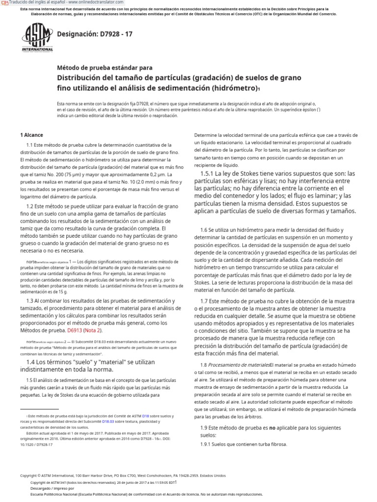 ASTM D7928-17.en - Es | PDF | Agua | Suelo