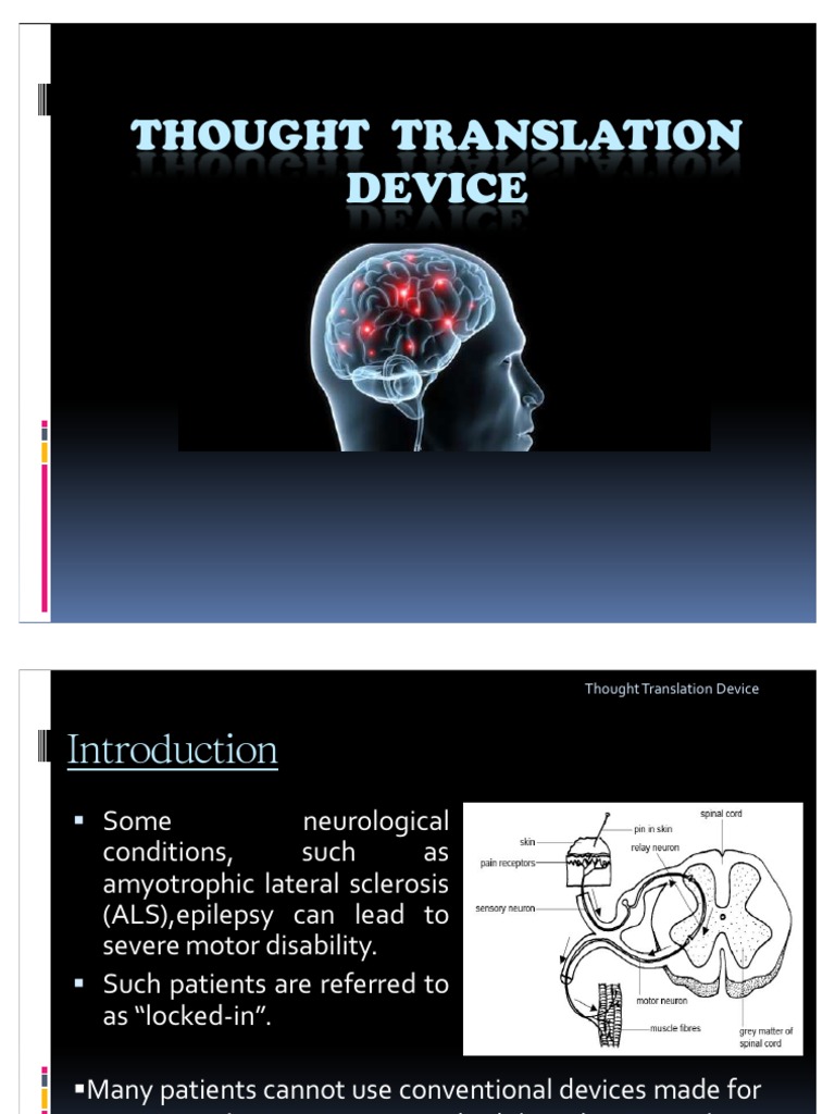 Thought Translation Device | PDF | Electroencephalography | Pitch (Music)