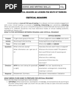 7 Critical Reading Strategies | PDF | Argument | Reading (Process)