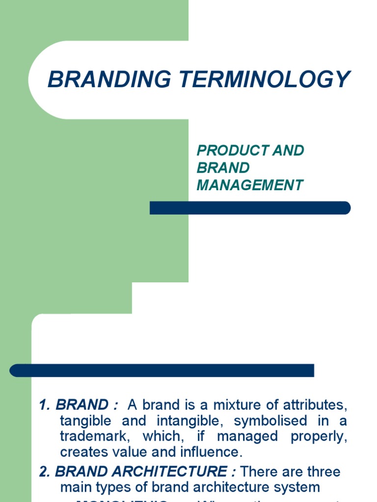 Branding Terminology: Product and Brand Management | PDF | Brand ... Branding Terminology: Product and Brand Management | PDF | Brand ...