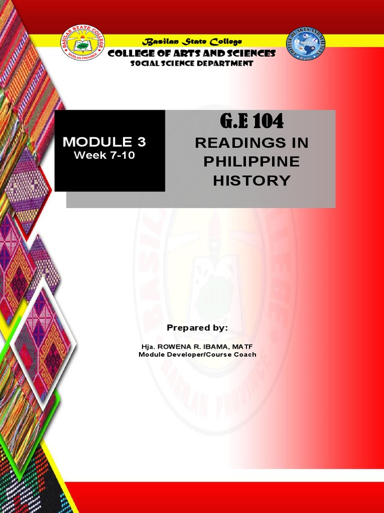 Readings in Philippine History: Week 7-10 | PDF