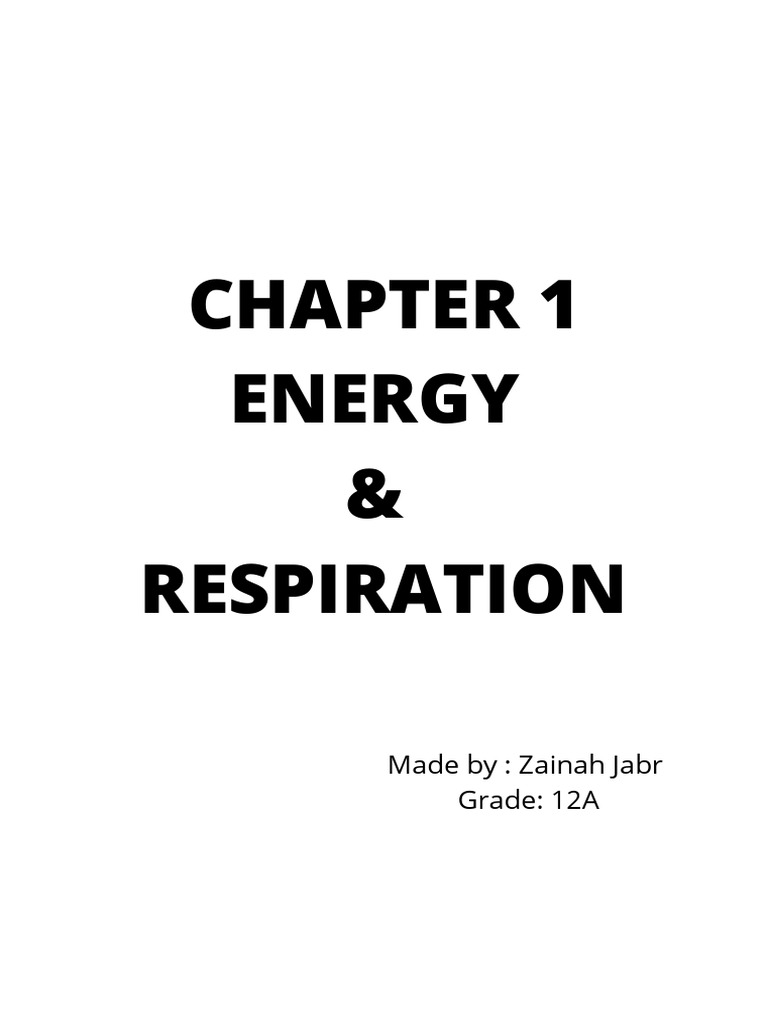 Biology Booklet - Energy & Respiration | PDF | Cellular Respiration ...