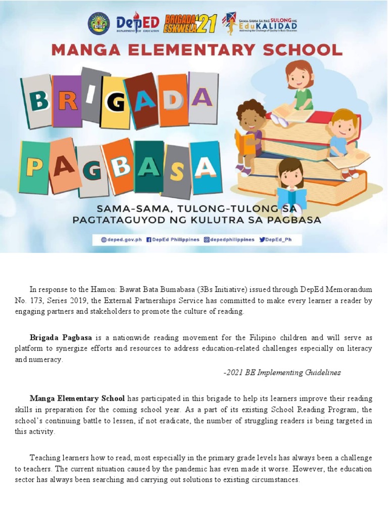 Brigada Pagbasa and Home Learning Spaces | PDF | Learning | Teachers