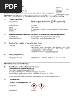 Isopropyl Alcohol (Ipa) Safety Datasheet | PDF | Toxicity | Water