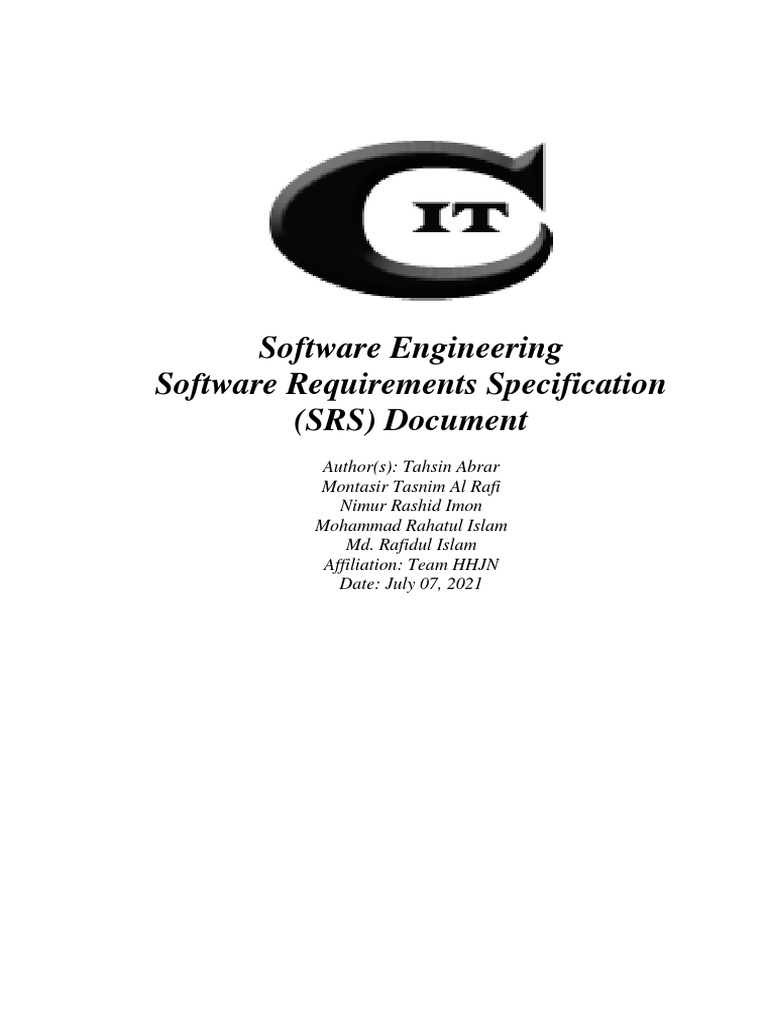 Software Requirements Specification | PDF | Computing | Information Technology Management