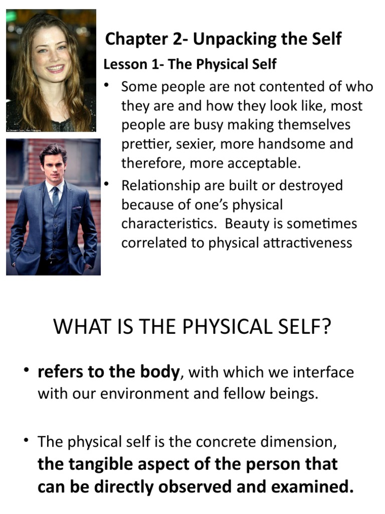 Unpacking The Self - Physical and Sexual Self | PDF | Anatomy | Behavioural Sciences