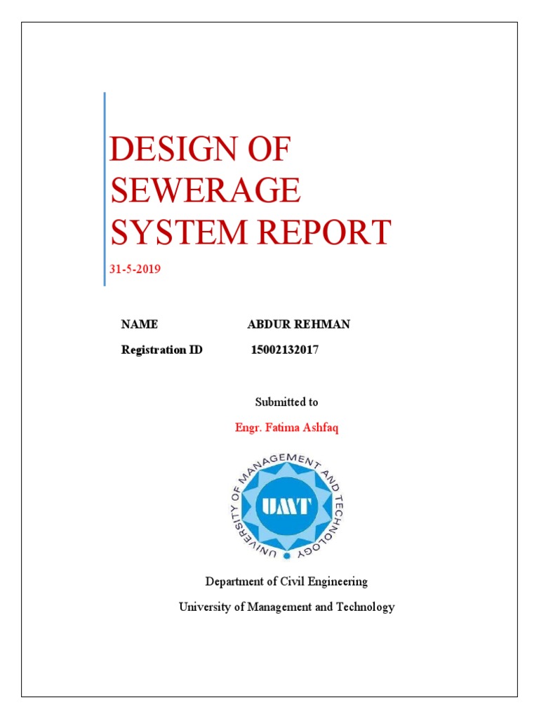Sewerage System Design Report | PDF | Sanitary Sewer | Wastewater