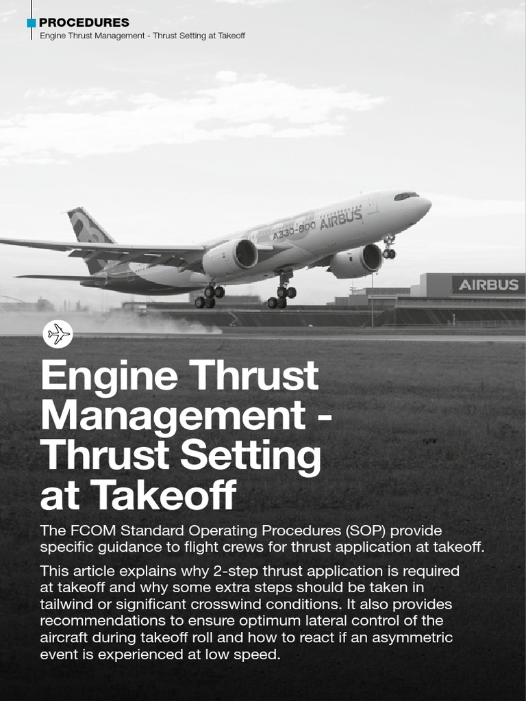 Engine Thrust Management Thrust Setting at Takeoff | PDF | Takeoff ...
