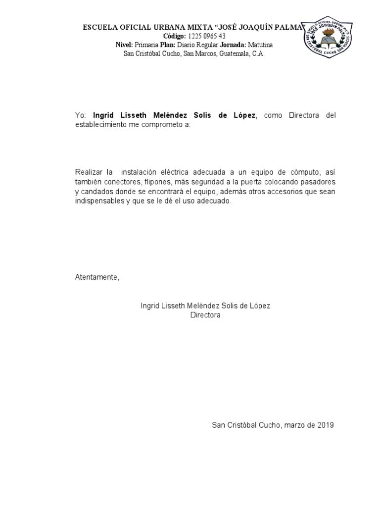 Hoja de Compromiso | PDF