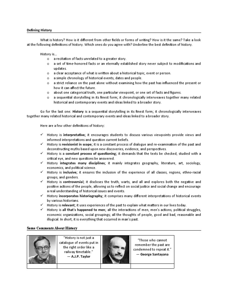 Defining History | PDF | Historian | Science
